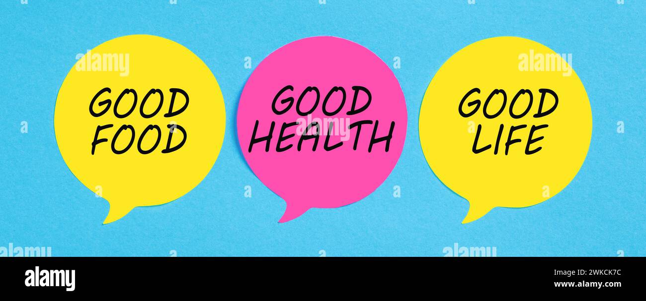 Aspects of a healthy life concept. Quality of life. The message good ...