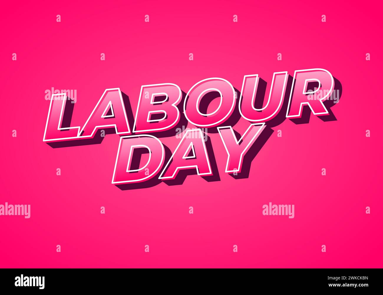 Labour day. Text effect design in eye catching colors and 3D look Stock ...