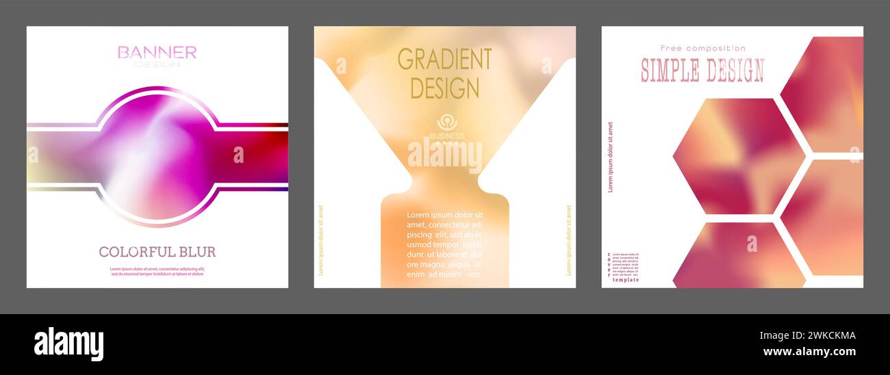 Colorful gradient with blur elements. A template for a modern cover ...