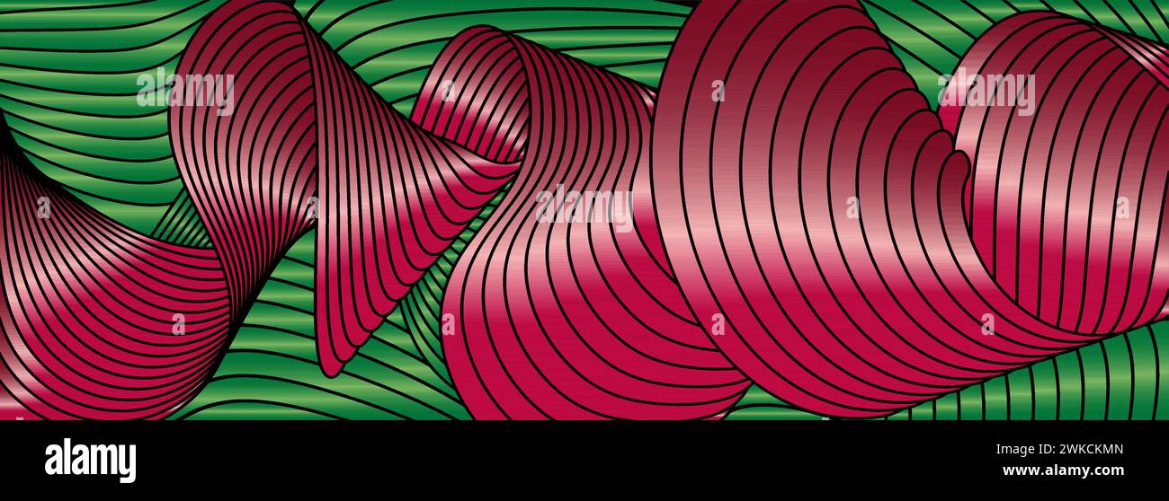 A colorful wave. Gradient design of a sinuous line. Vector illustration ...