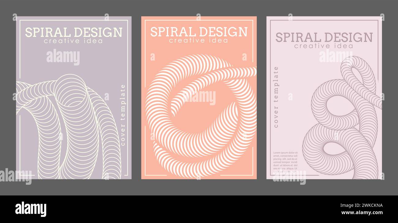 Spiral design. The template of the new trend covers, banners, posters ...
