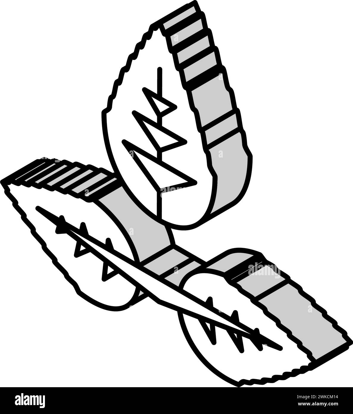 rose flower leaf isometric icon vector illustration Stock Vector Image ...