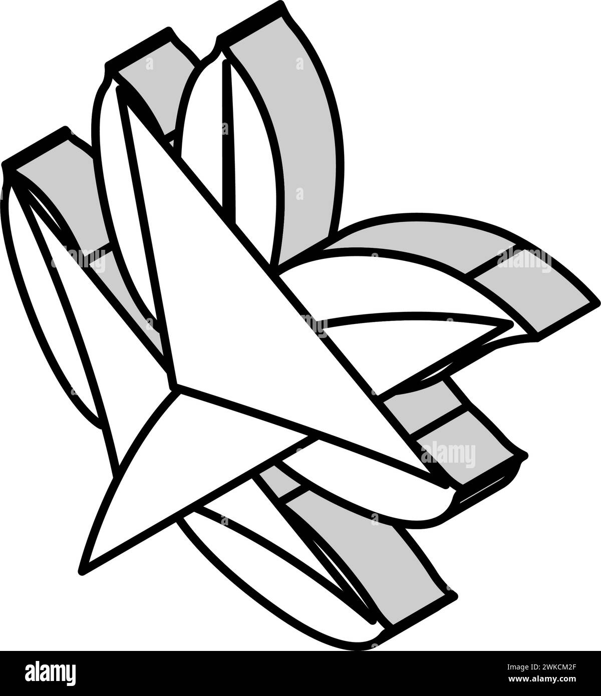 mahogany leaf isometric icon vector illustration Stock Vector Image ...