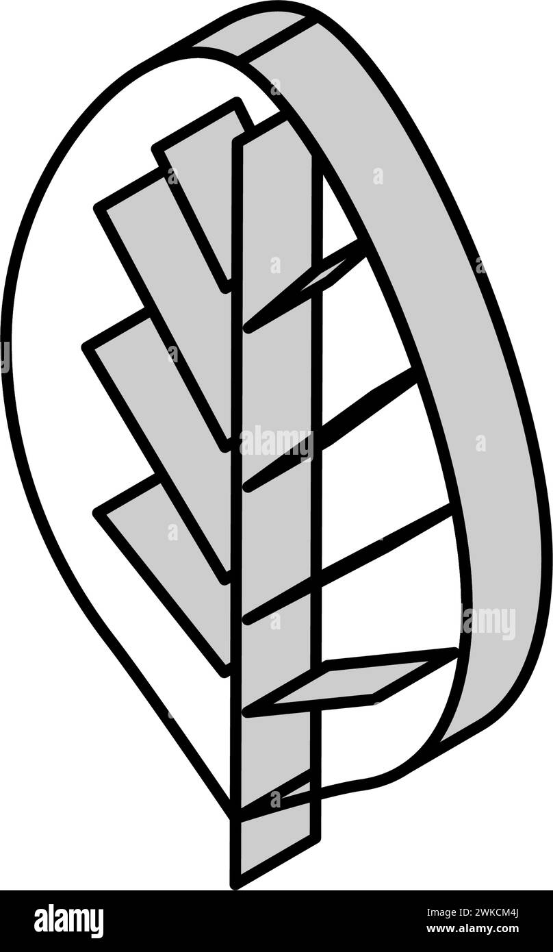 teak leaf isometric icon vector illustration Stock Vector Image & Art ...