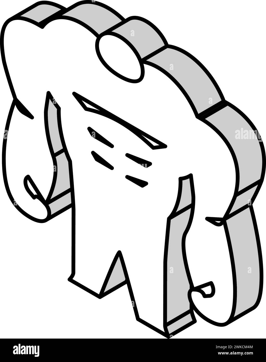 huge monster isometric icon vector illustration Stock Vector Image ...