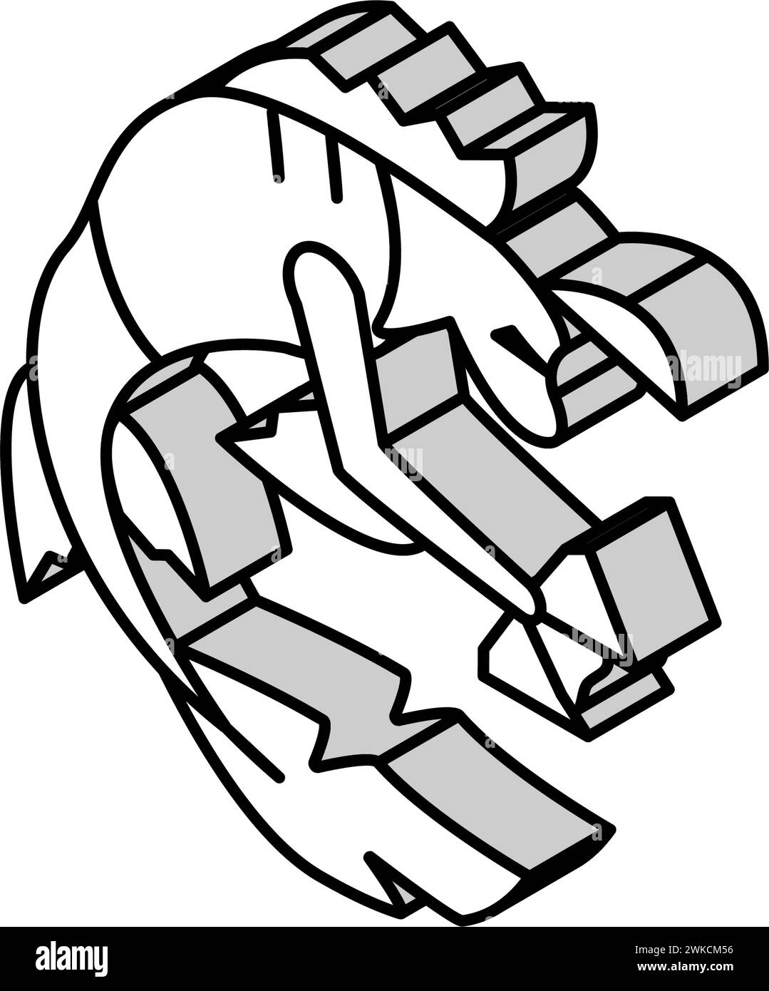 floating monster isometric icon vector illustration Stock Vector Image ...