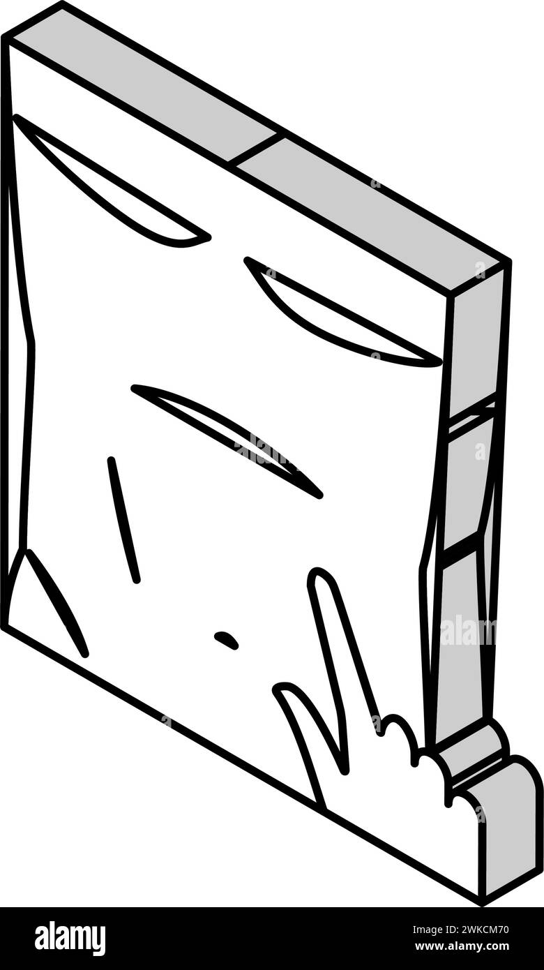 abdominal reflexes isometric icon vector illustration Stock Vector ...