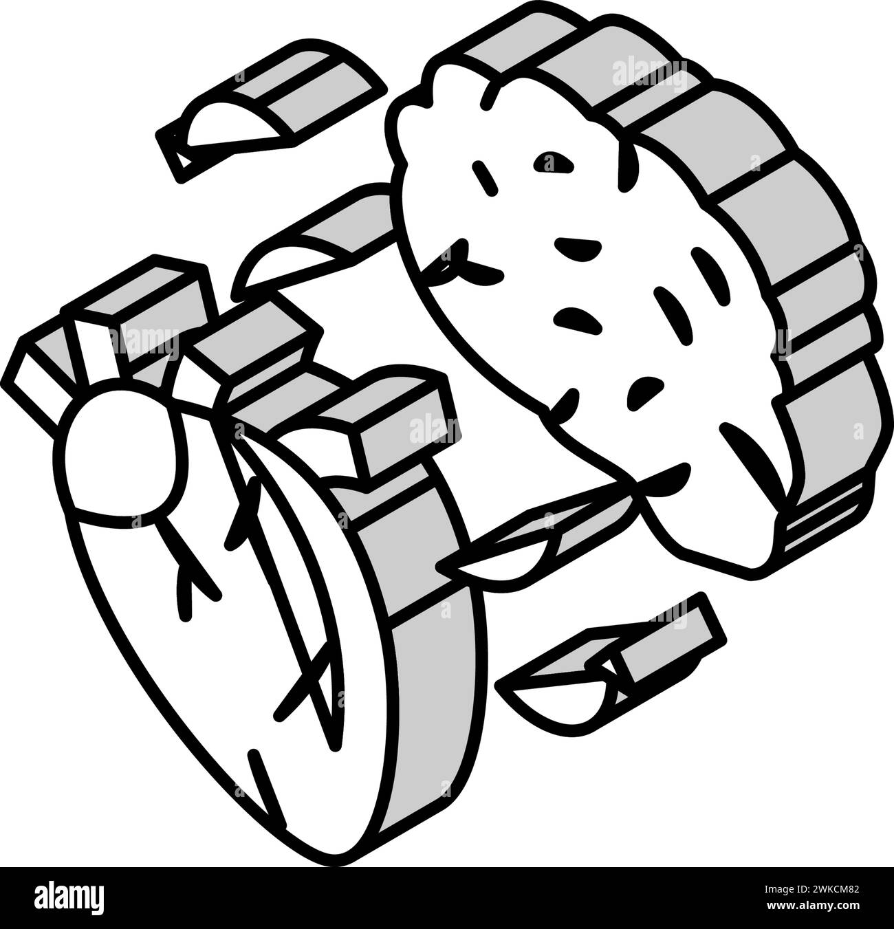 baroreflex heart and brain isometric icon vector illustration Stock ...