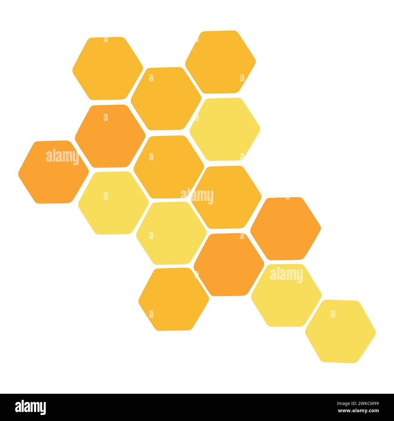 Bee honeycomb illustration. Golden honeycomb. Cells for honey Stock ...