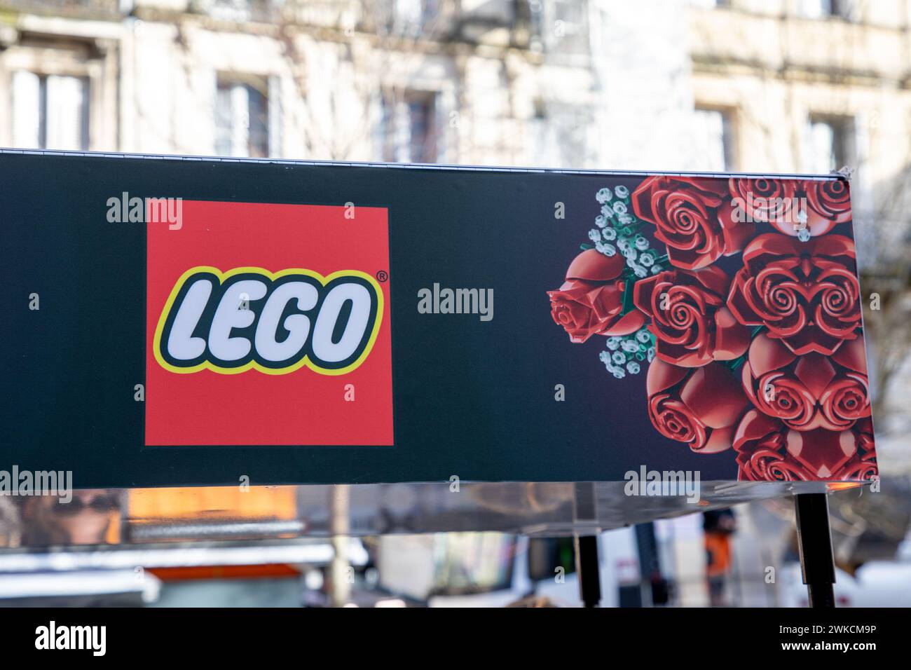 Bordeaux , France - 02 19 2024 : Lego logo brand and text sign ...