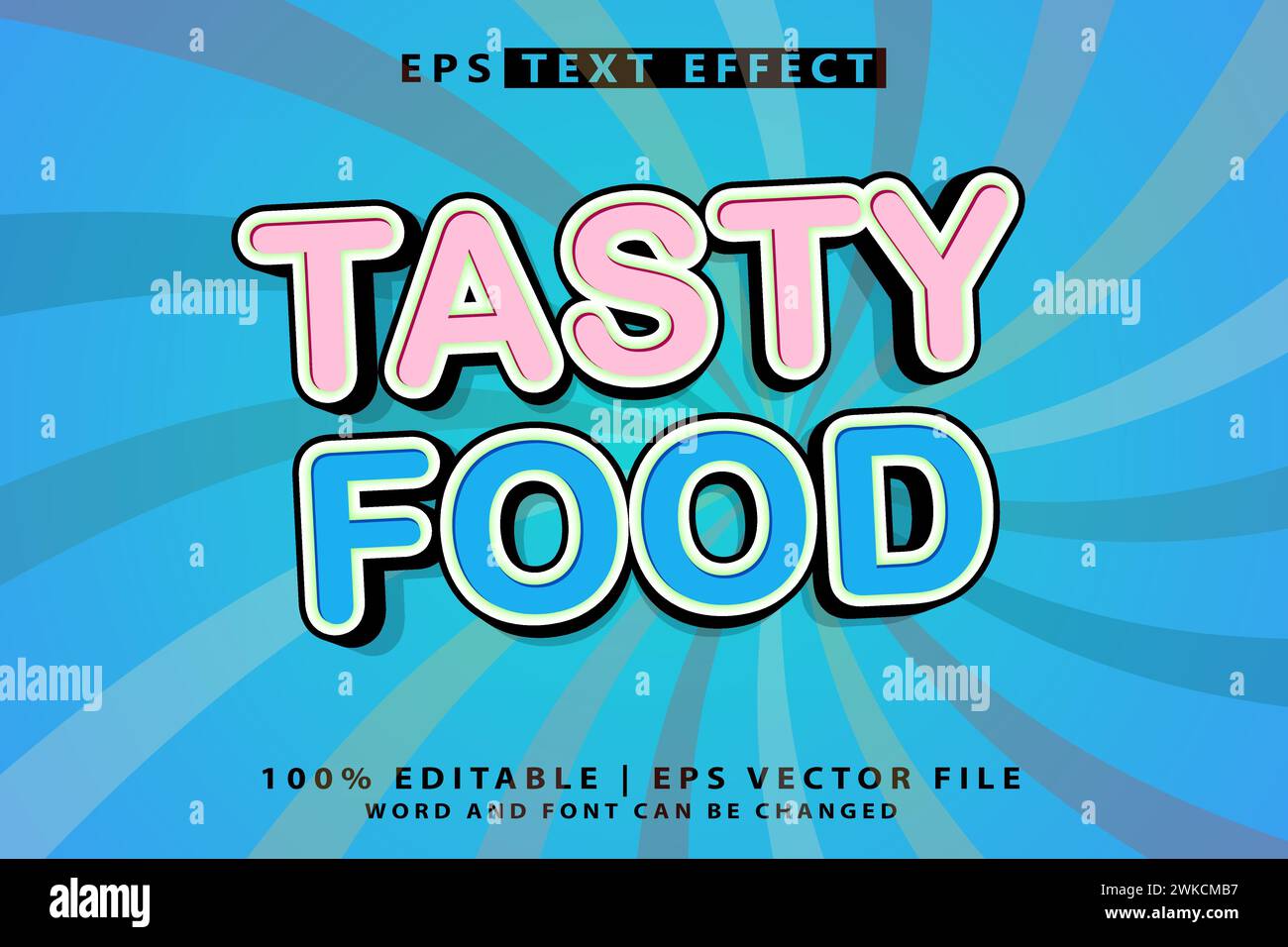 Food text effect images hi-res stock photography and images - Alamy
