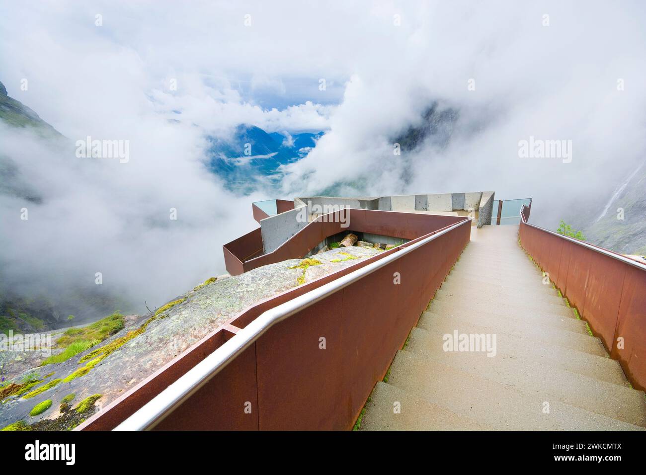 Viewing platform over Trollstigen road, Norway Stock Photo - Alamy