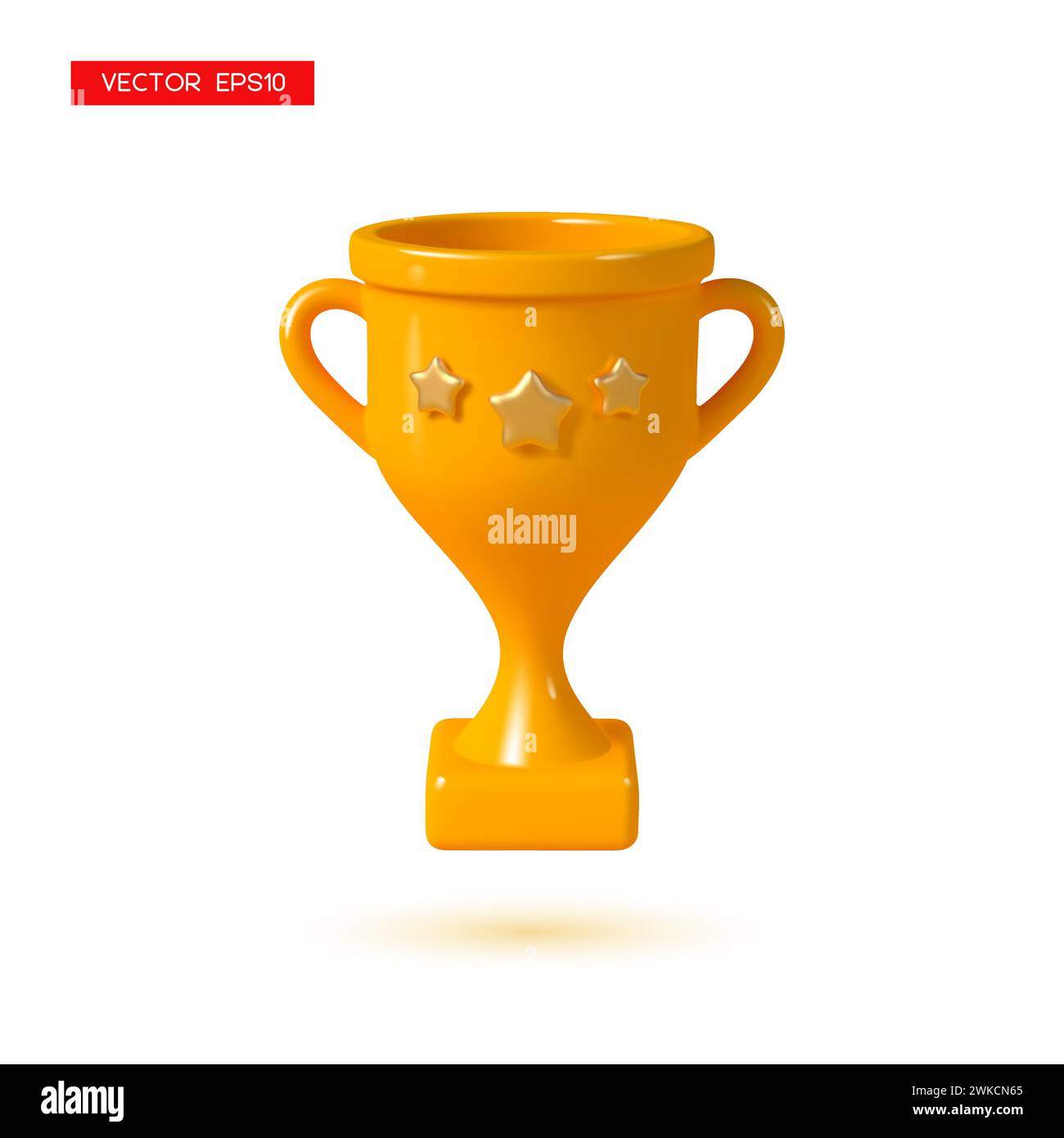 Yellow cup winner 3d Stock Vector Images - Alamy