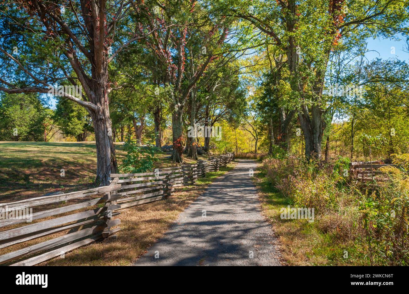 A Civil War Fence at Stones River National Battlefield in Rutherford ...