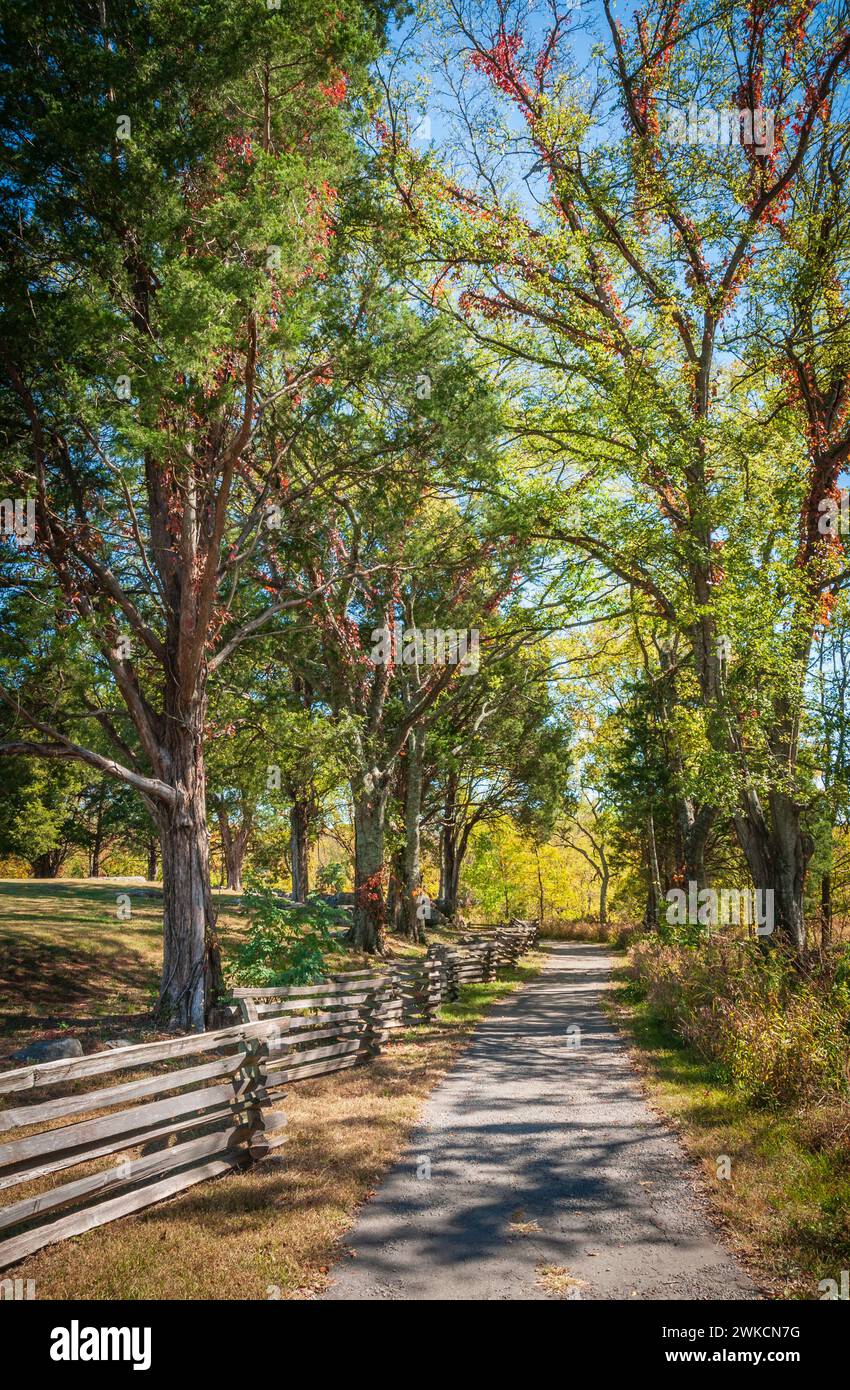 A Civil War Fence at Stones River National Battlefield in Rutherford ...