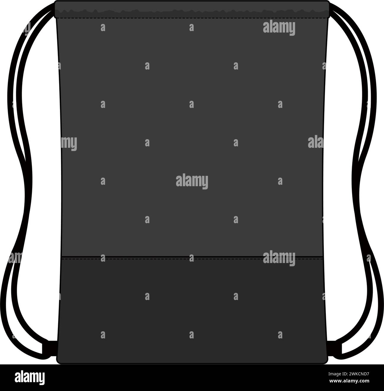Drawstring bag, backpack vector template illustration Stock Vector ...