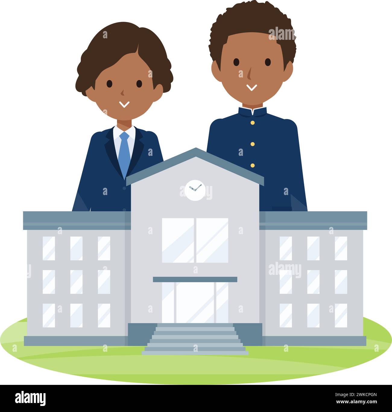 African school students exam uniform Stock Vector Images - Alamy