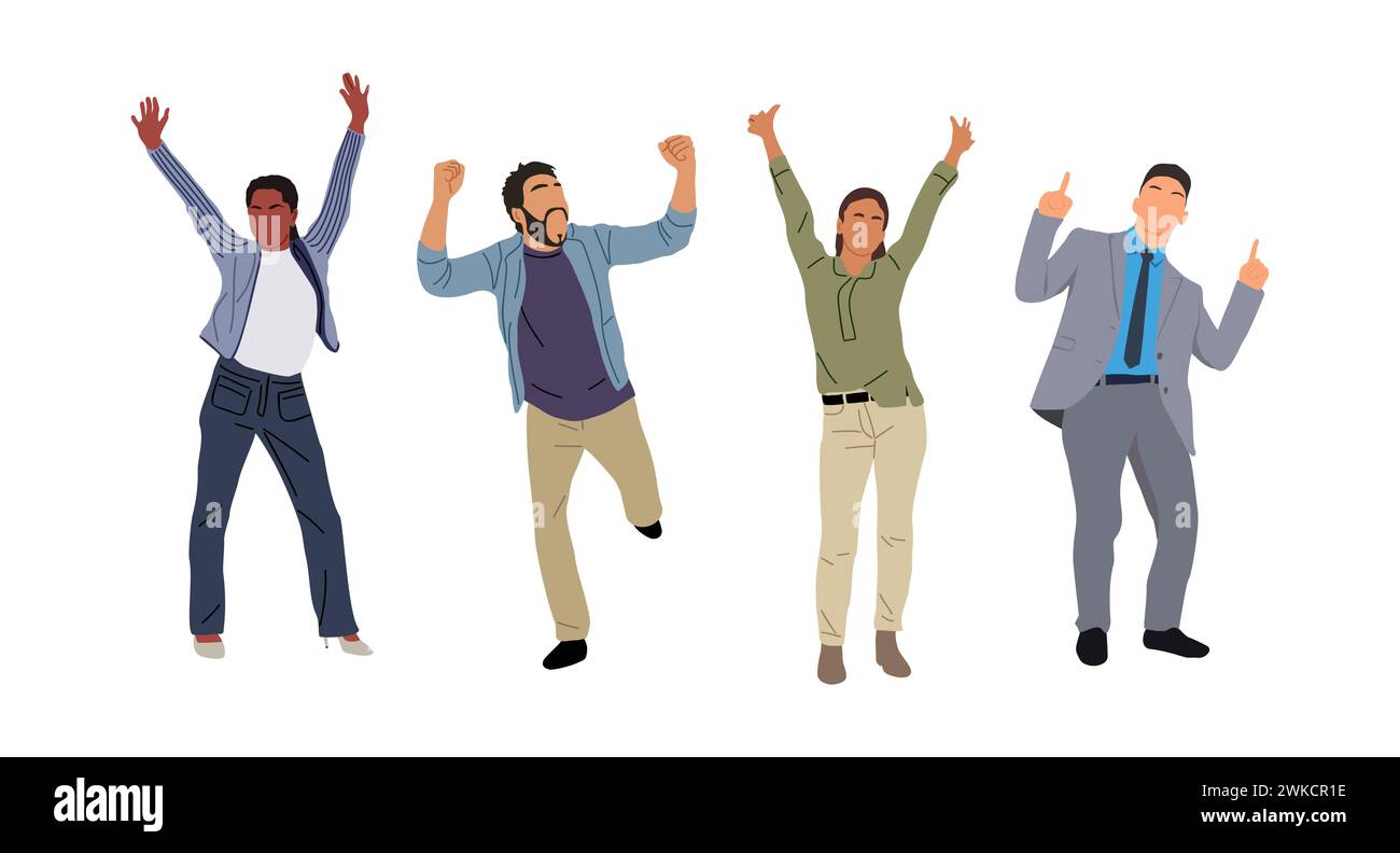 Diverse hands celebrating Stock Vector Images - Alamy