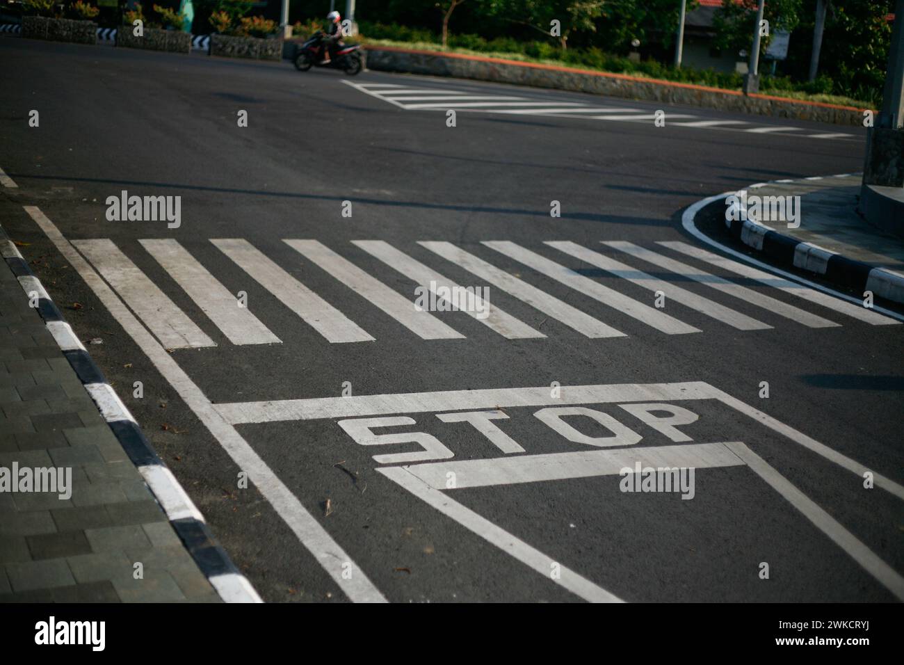 Stop sign on asphalt hi-res stock photography and images - Alamy