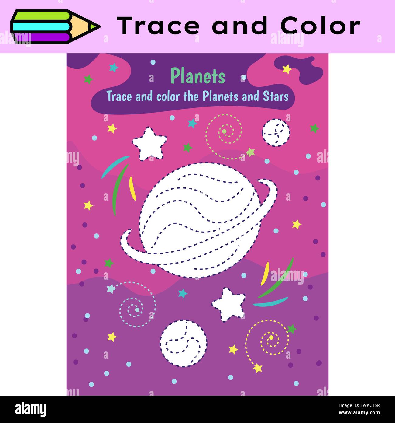Pen tracing lines activity worksheet for children. Pencil control for ...