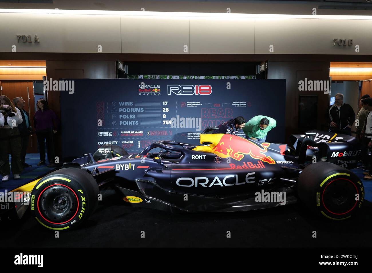 Toronto, Canada. 19th Feb, 2024. Visitors are looking at the world ...