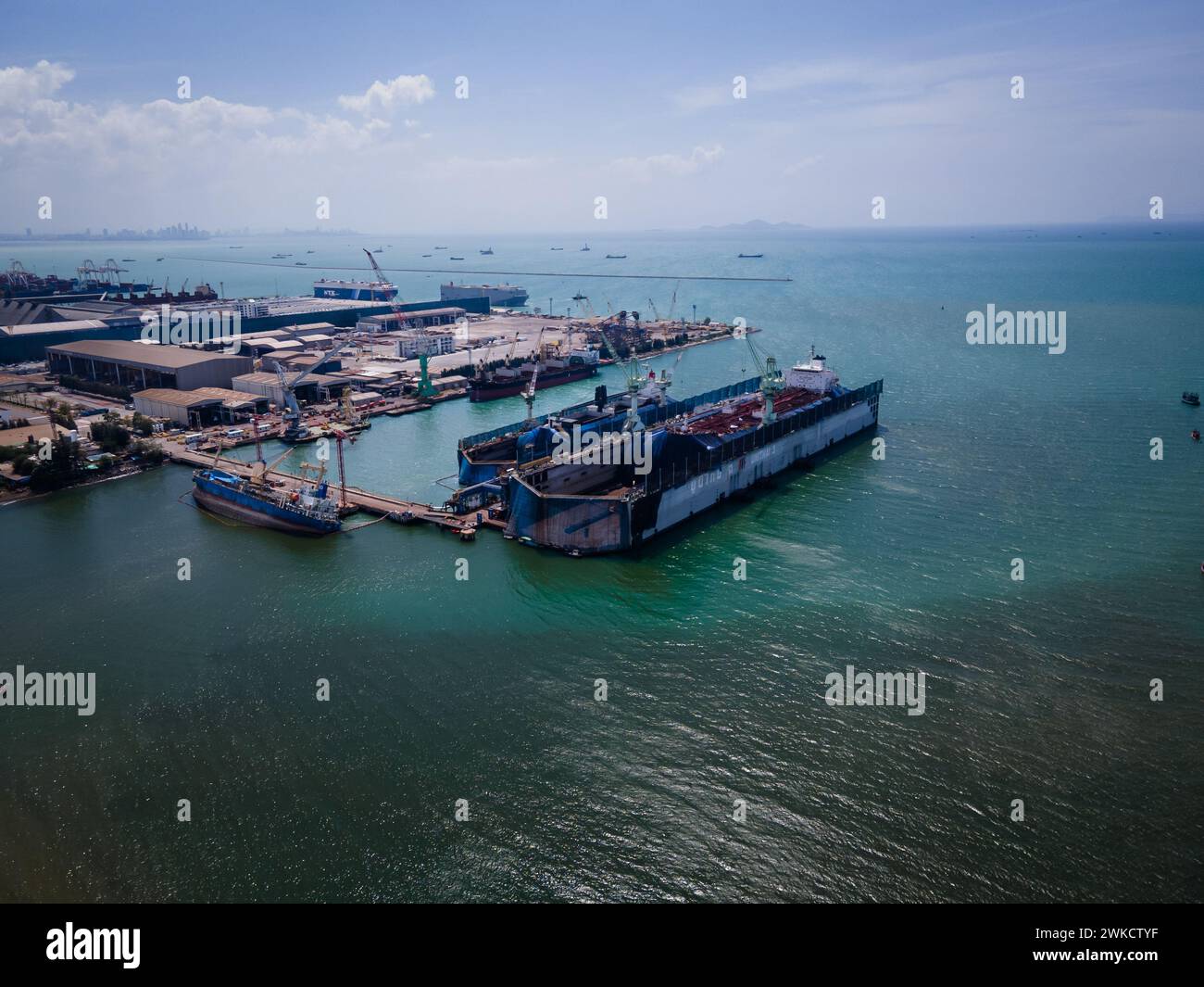 Laem Chabang, Thailand. 19th Feb, 2024. Cars are seen parked within the ...