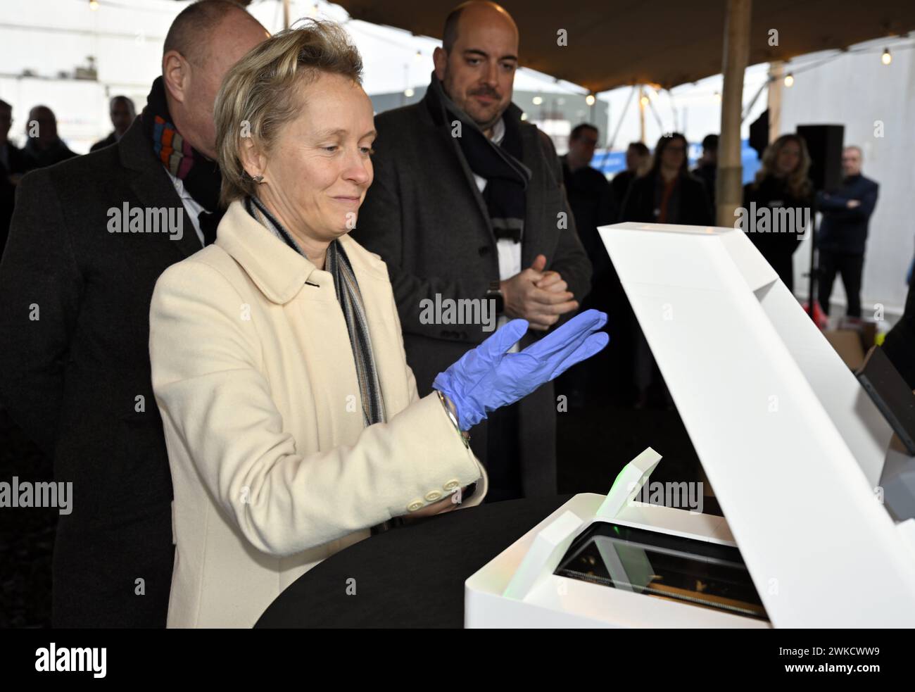 Antwerp, Belgium. 20th Feb, 2024. Antwerp alderwoman Annick De Ridder ...