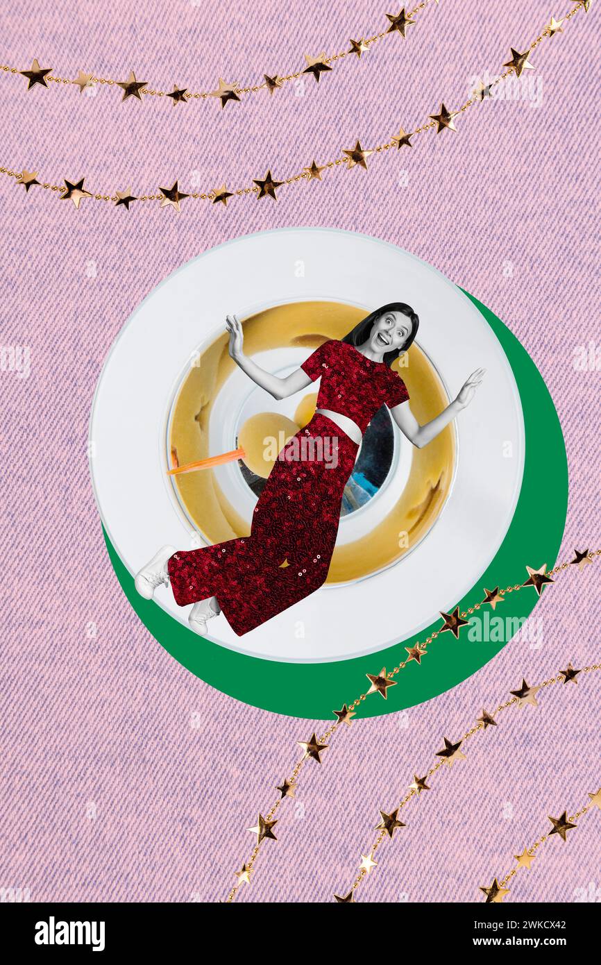 Retro abstract creative artwork template collage of impressed funky ...