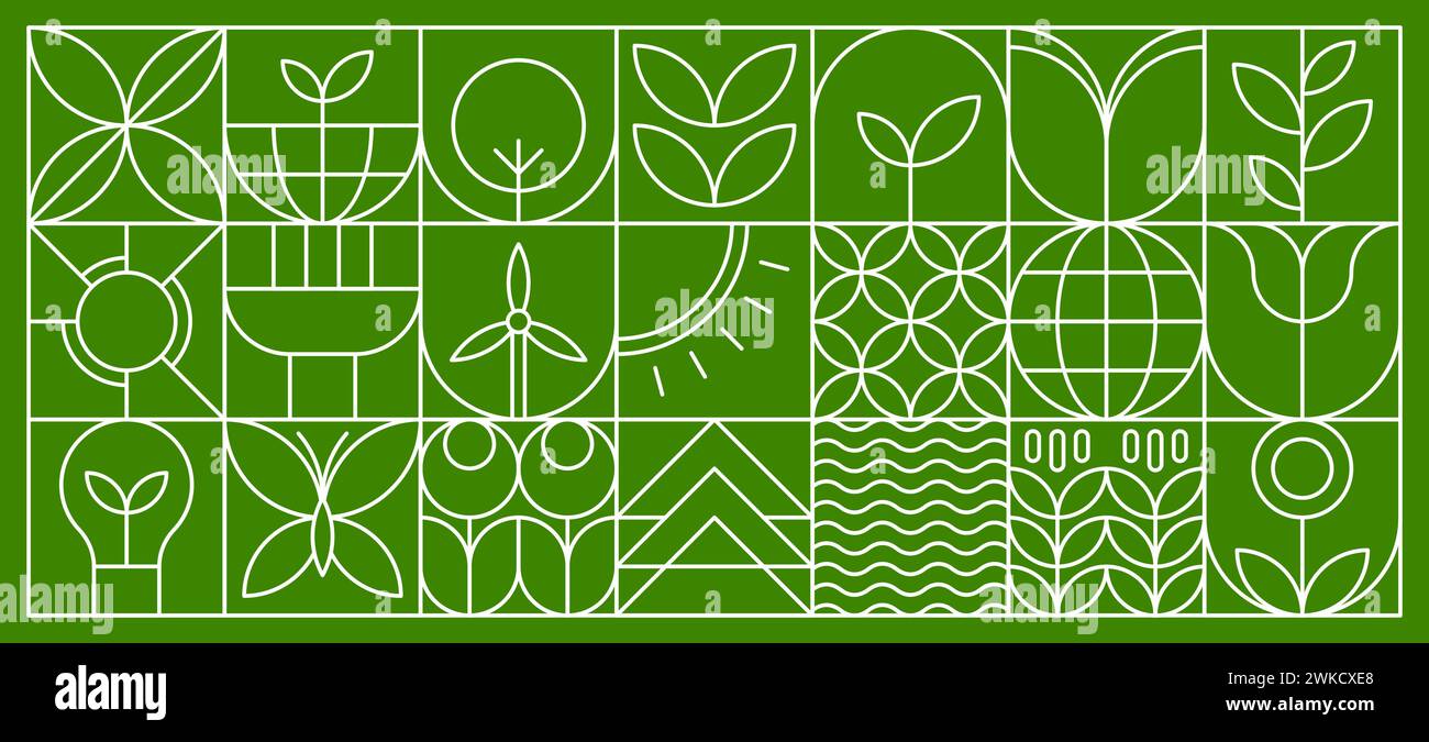 Agriculture abstract modern line geometric pattern. Vector eco farming ...