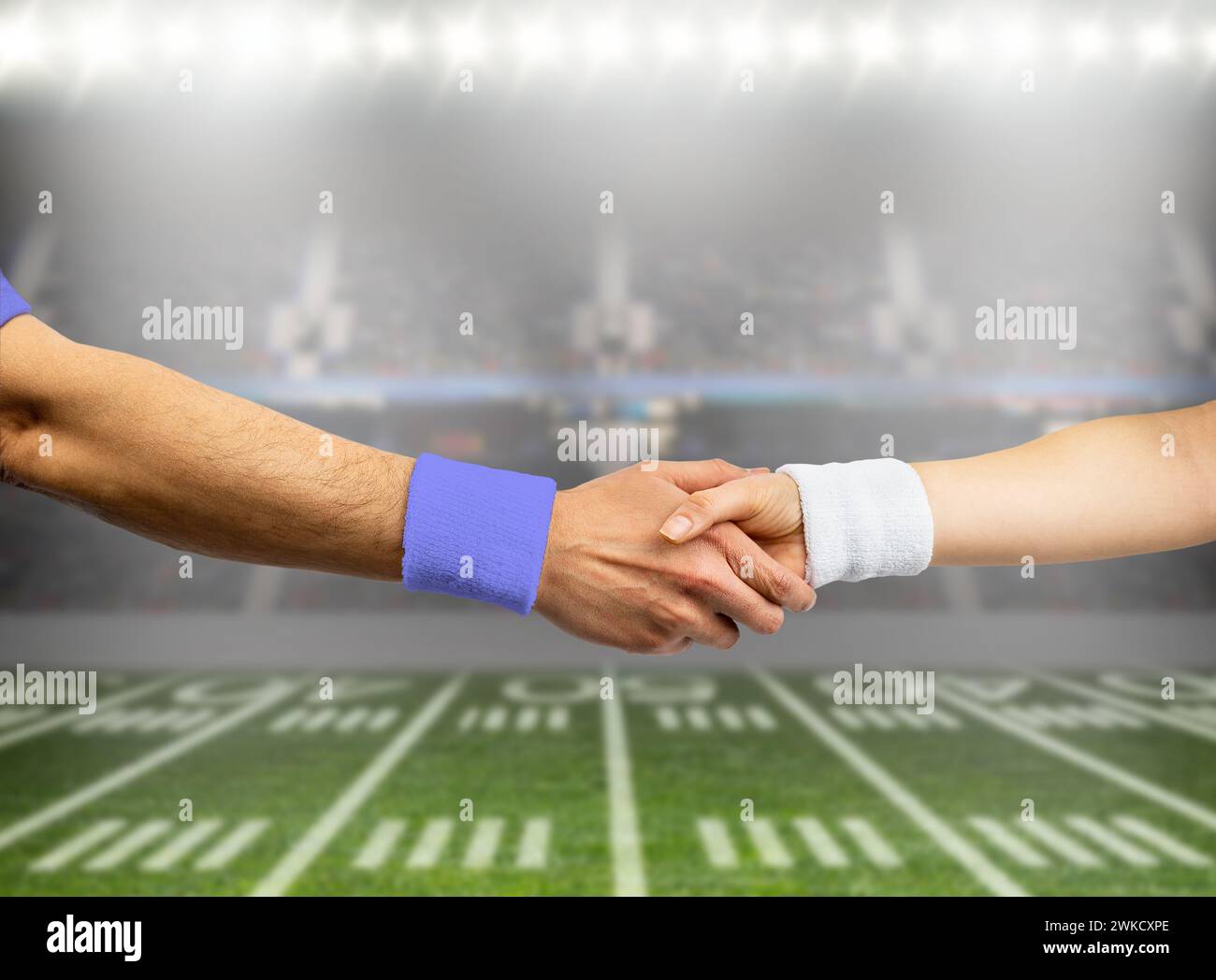 American football players handshake hi-res stock photography and images ...