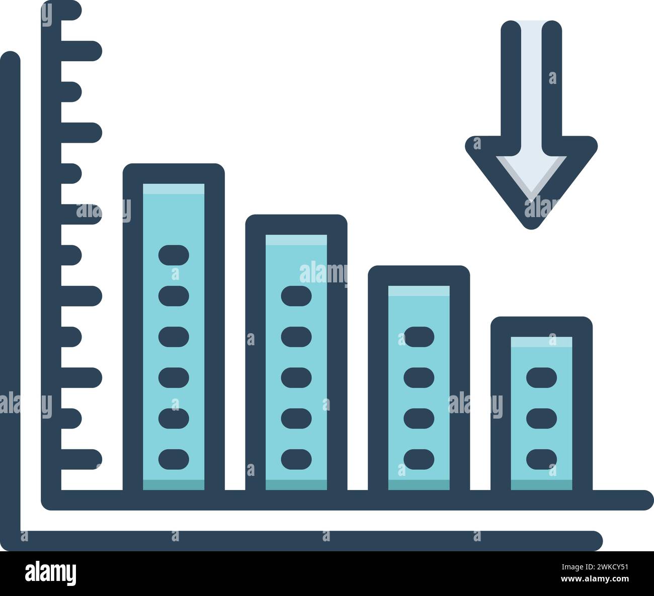 Decreased graph illustration hi-res stock photography and images - Alamy
