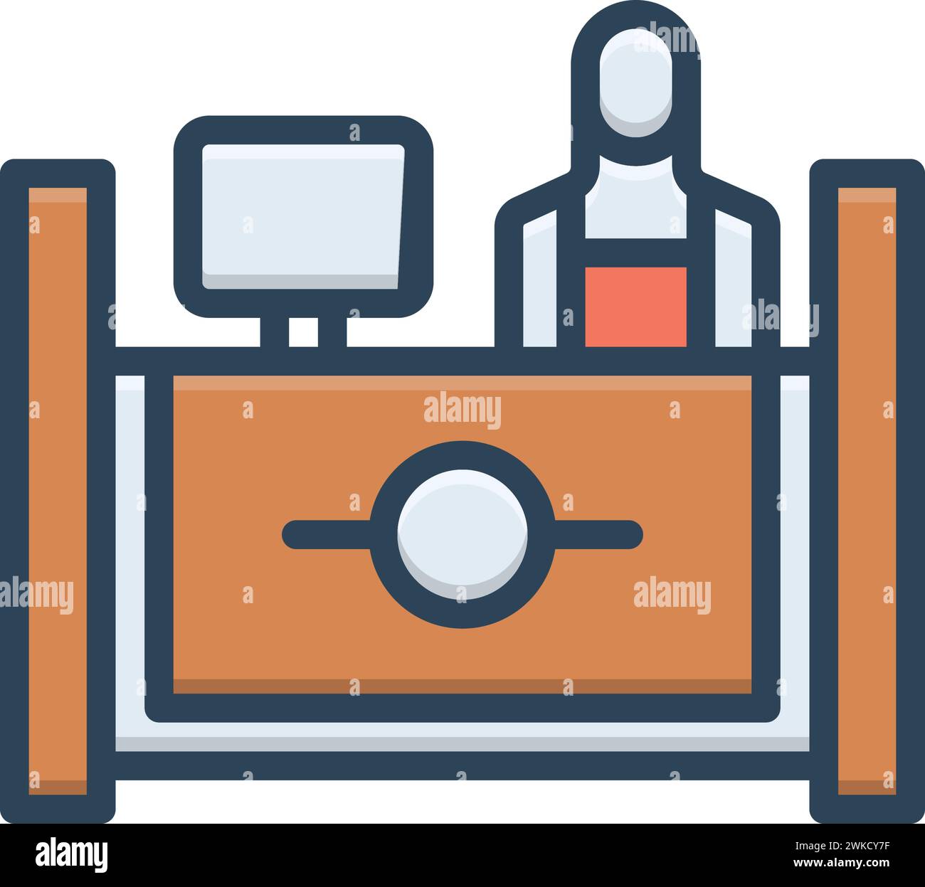 Icon for clerk,reception Stock Vector Image & Art - Alamy