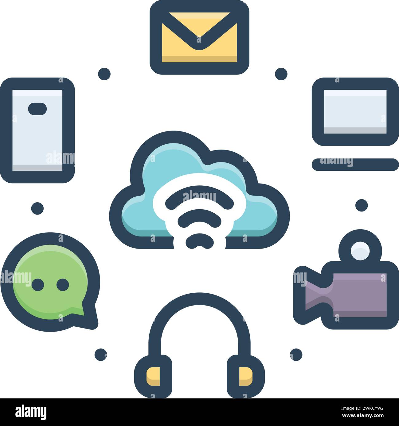 Video communications logo Stock Vector Images - Alamy