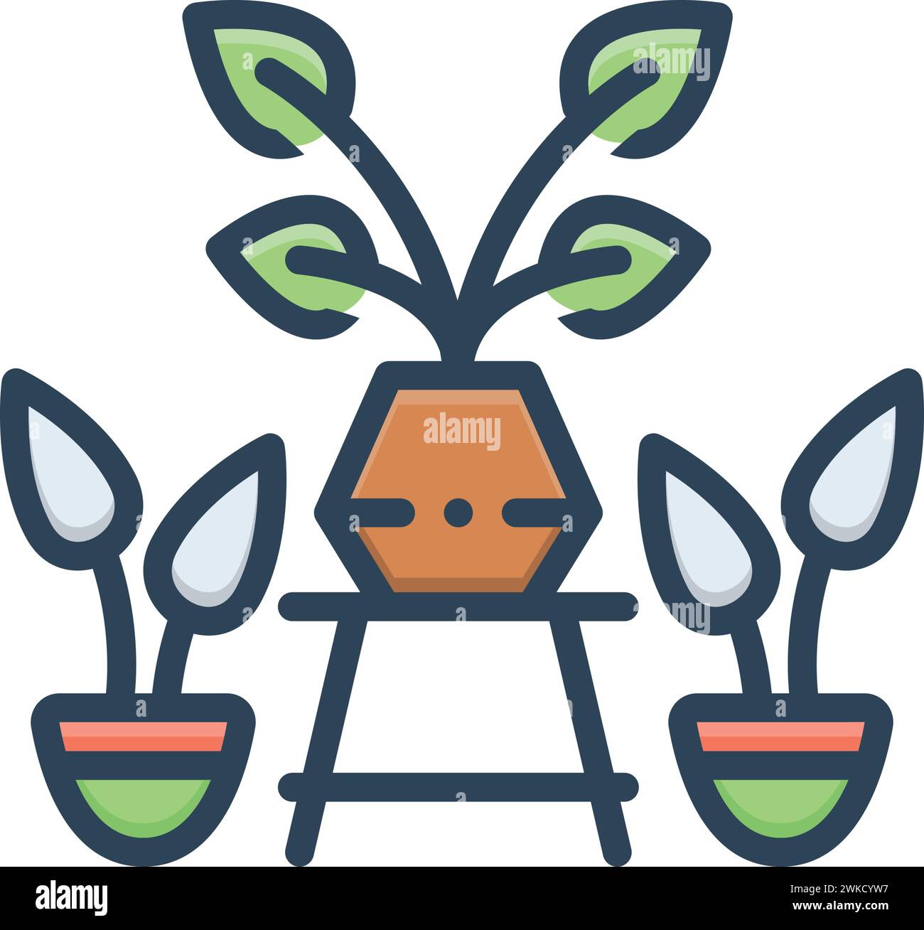 Plants for terrace Stock Vector Images - Alamy
