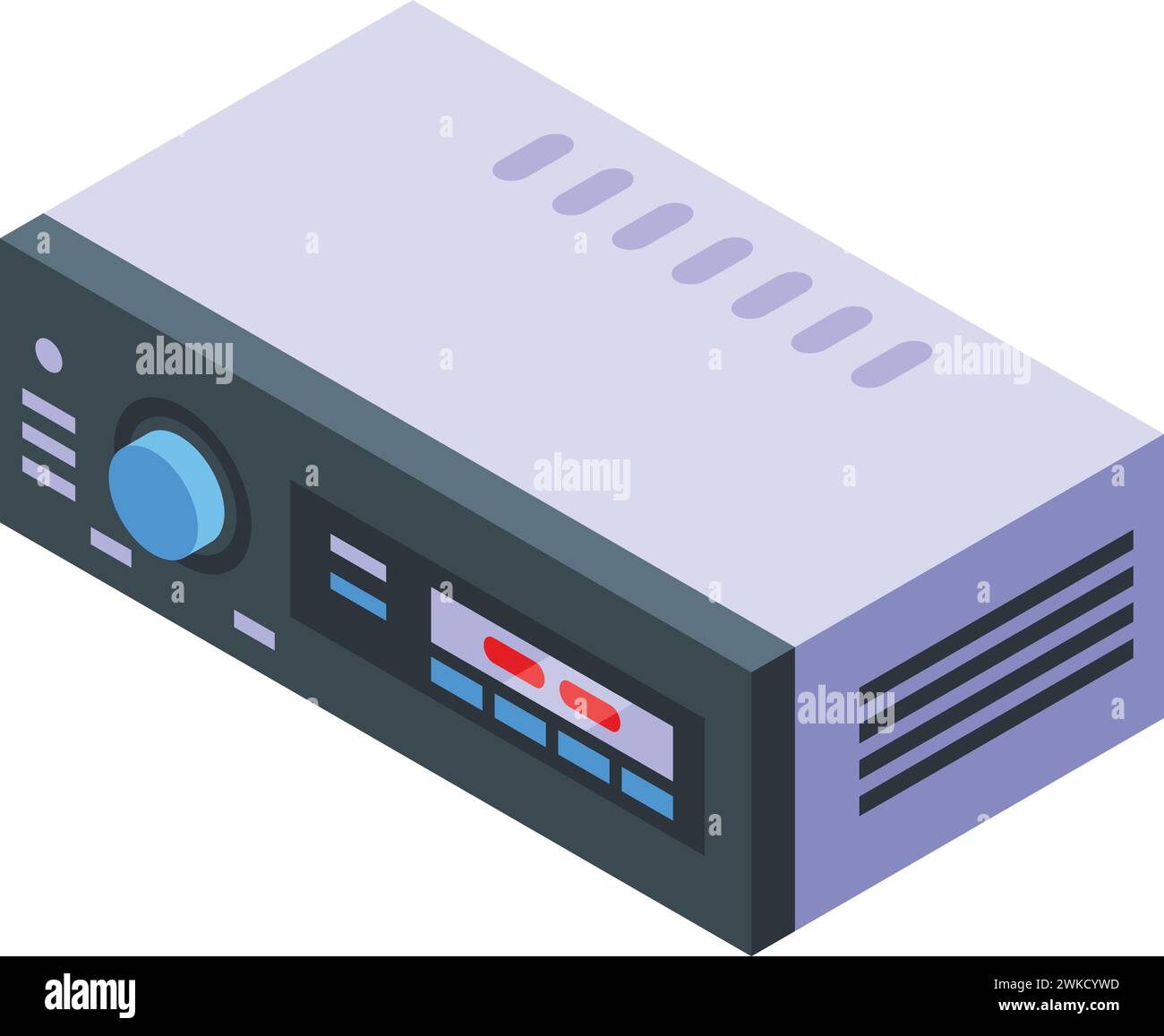 Digital console icon isometric vector. System equipment. Power volume ...