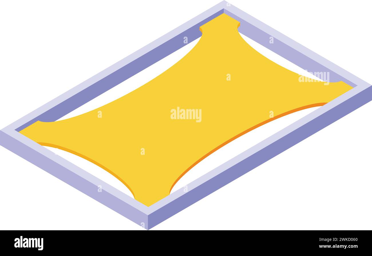 Stretch ceiling frame icon isometric vector. Room interior design ...