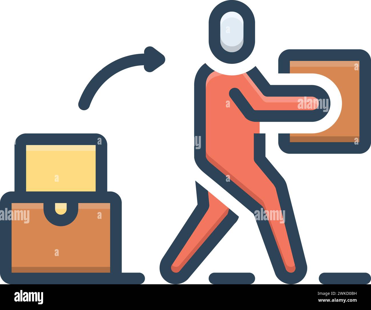 Icon move parcel Cut Out Stock Images & Pictures - Alamy