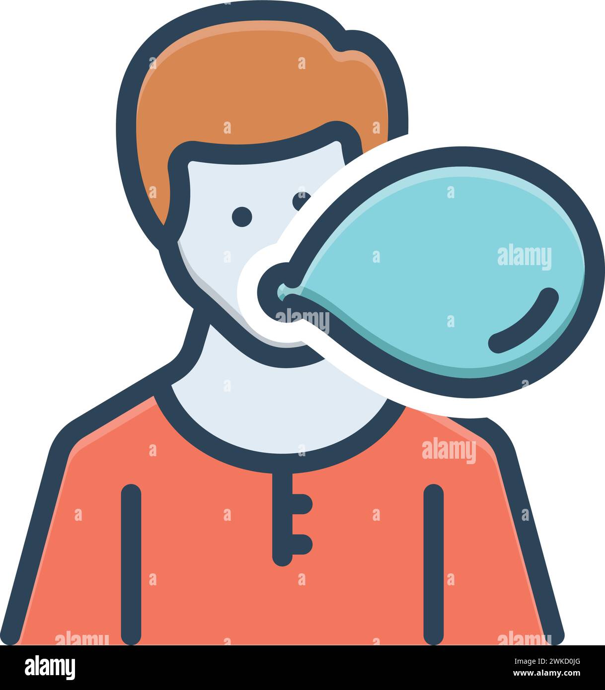 Icon for blow,blowing balloon Stock Vector Image & Art - Alamy