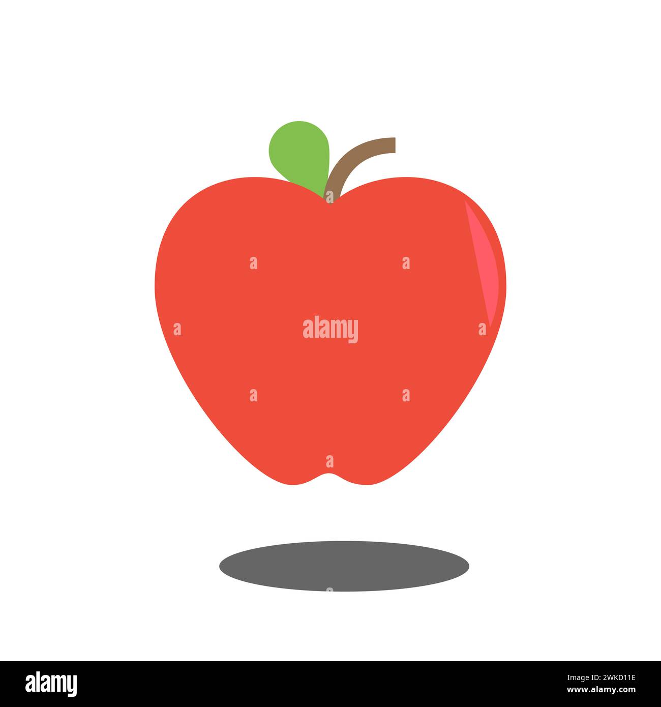 Art illustration sign logo vector symbol icon fruits of red apple Stock ...