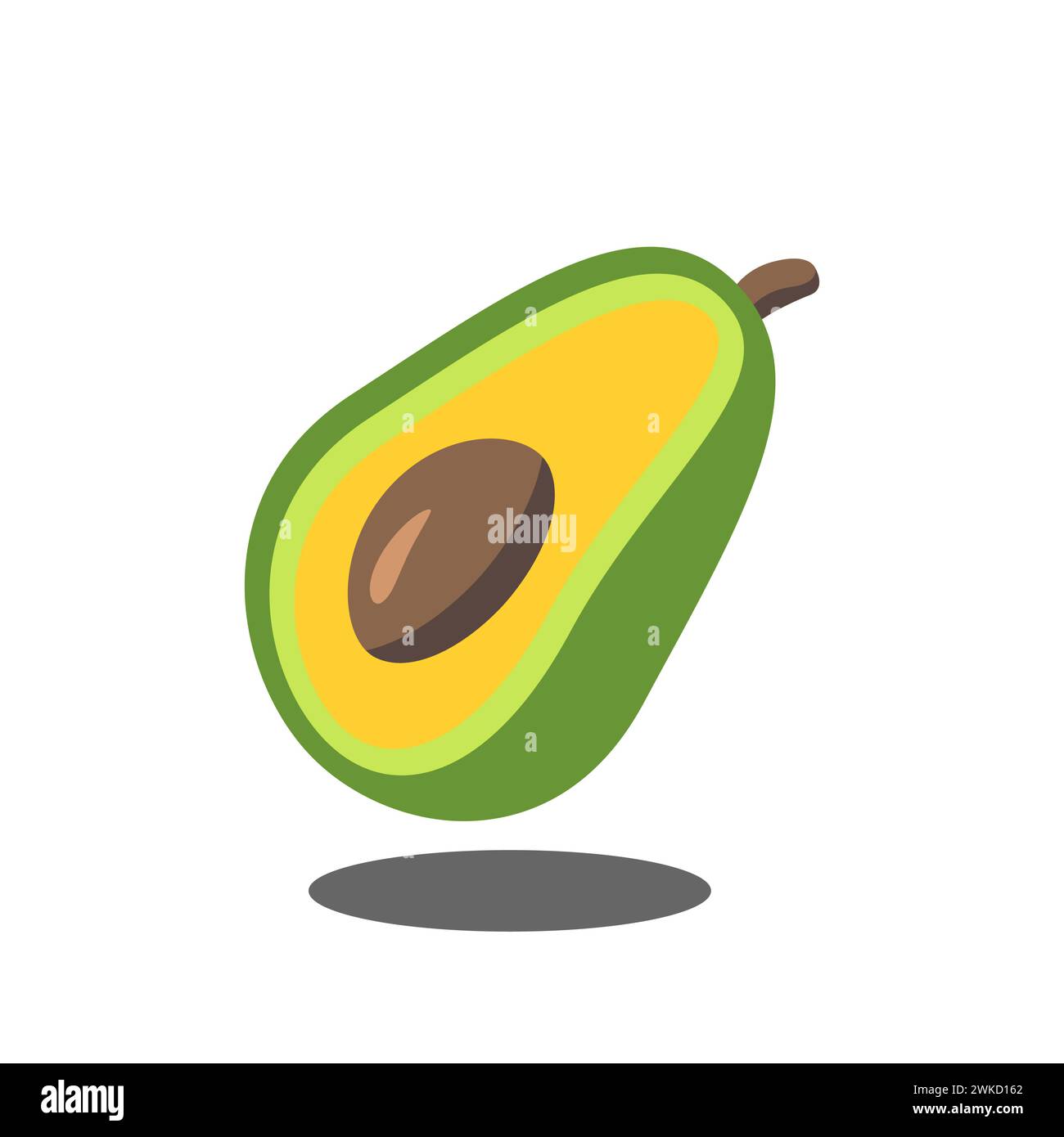 Art illustration sign logo fruits vector symbol icon of avocado sliced ...