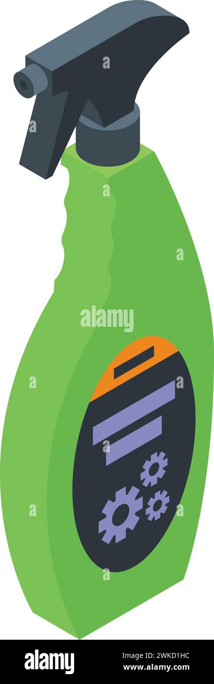 Car interior spray icon isometric vector. Gel machine. Mist aerosol ...