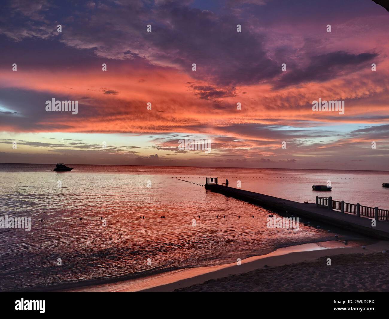 Jamaica beach sunset hi-res stock photography and images - Alamy