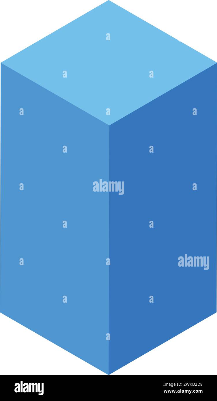 Blue block toy icon isometric vector. Game playing. Happy character ...