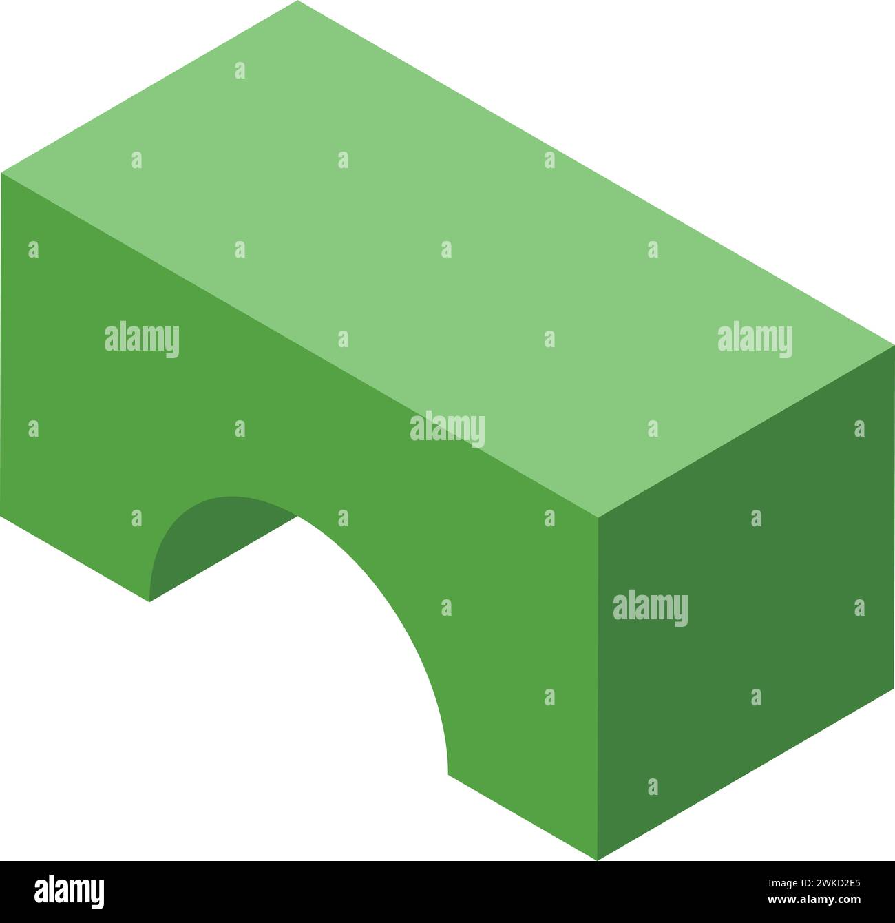 Green brick wall icon isometric vector. Shape education. Playing game ...