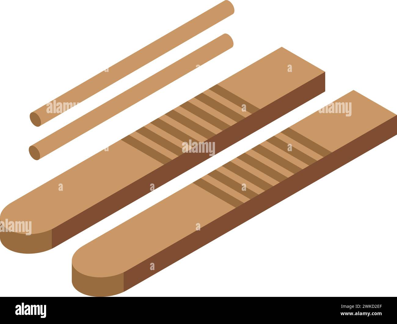 Wooden brazilian instrument icon isometric vector. Culture music ...