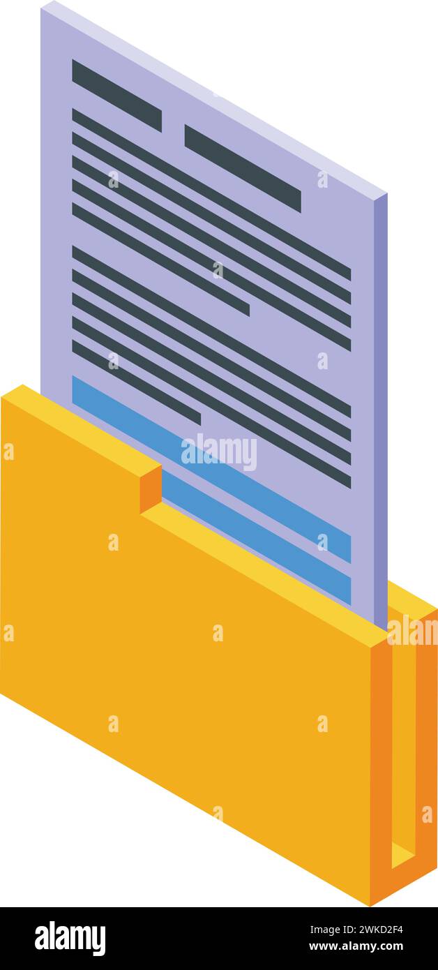 Treatment history folder icon isometric vector. Past case. Patient sick ...