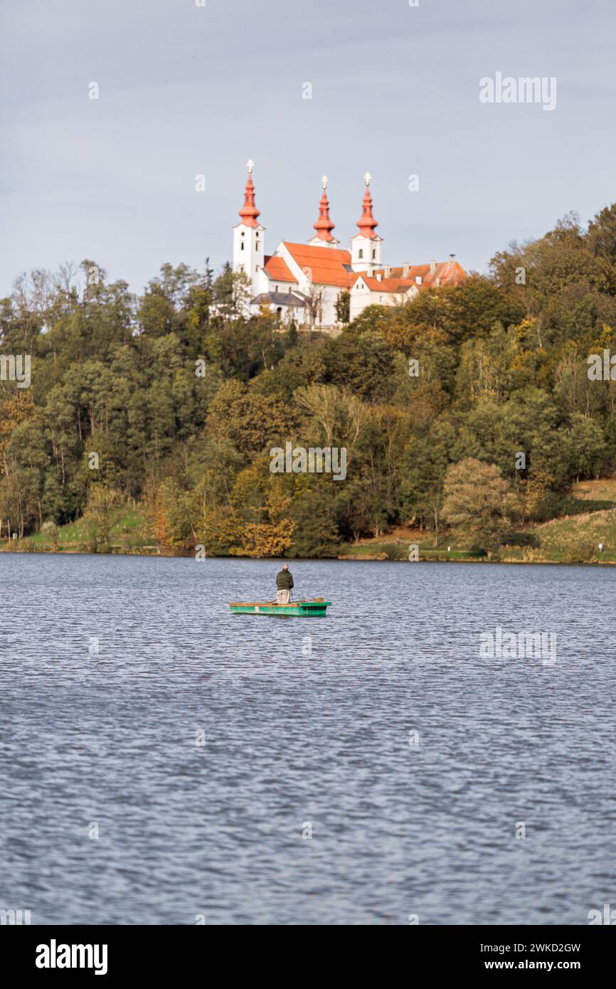 Beautiful green lake nature fisherman hi-res stock photography and ...