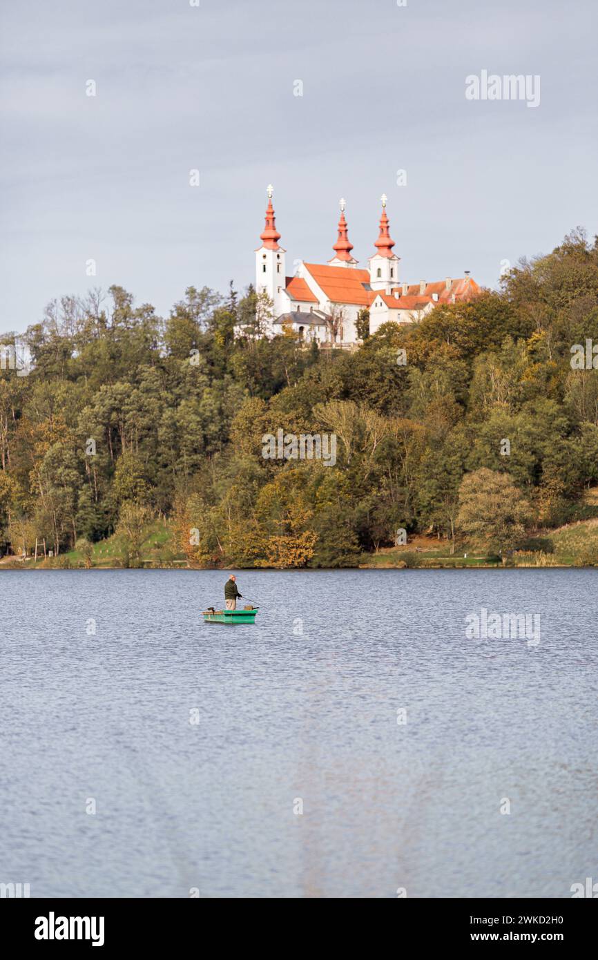 Beautiful green lake nature fisherman hi-res stock photography and ...