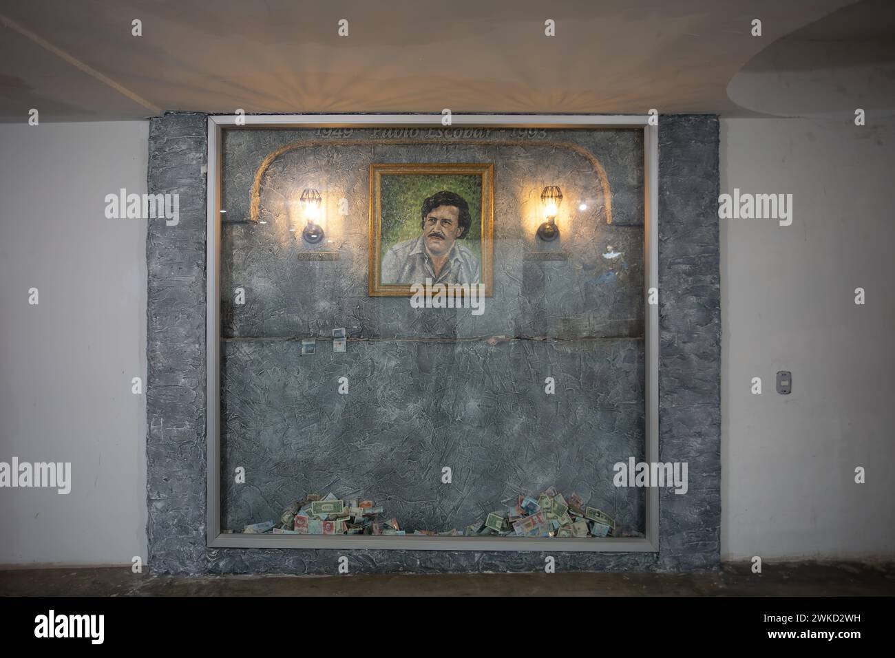 Medellin, Colombia - December 9, 2023: Memorial of famous drug dealer ...