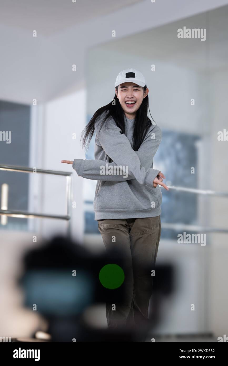 Person recording young dancing woman hi-res stock photography and ...